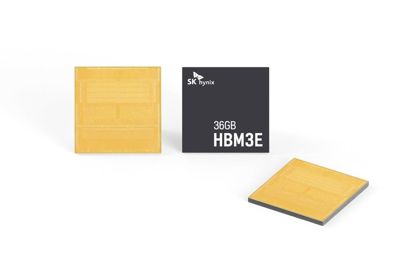 SK하이닉스, 전대미문 '용량 36GB' HBM3E 12단 제품 발표
