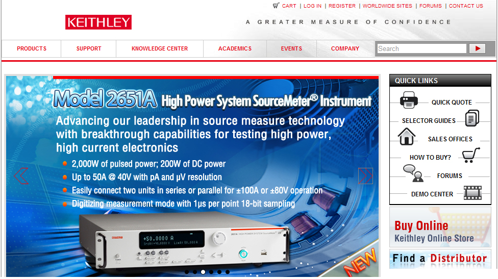 [키슬리 인스트루먼츠]고전압 시스템 소스미터 발표